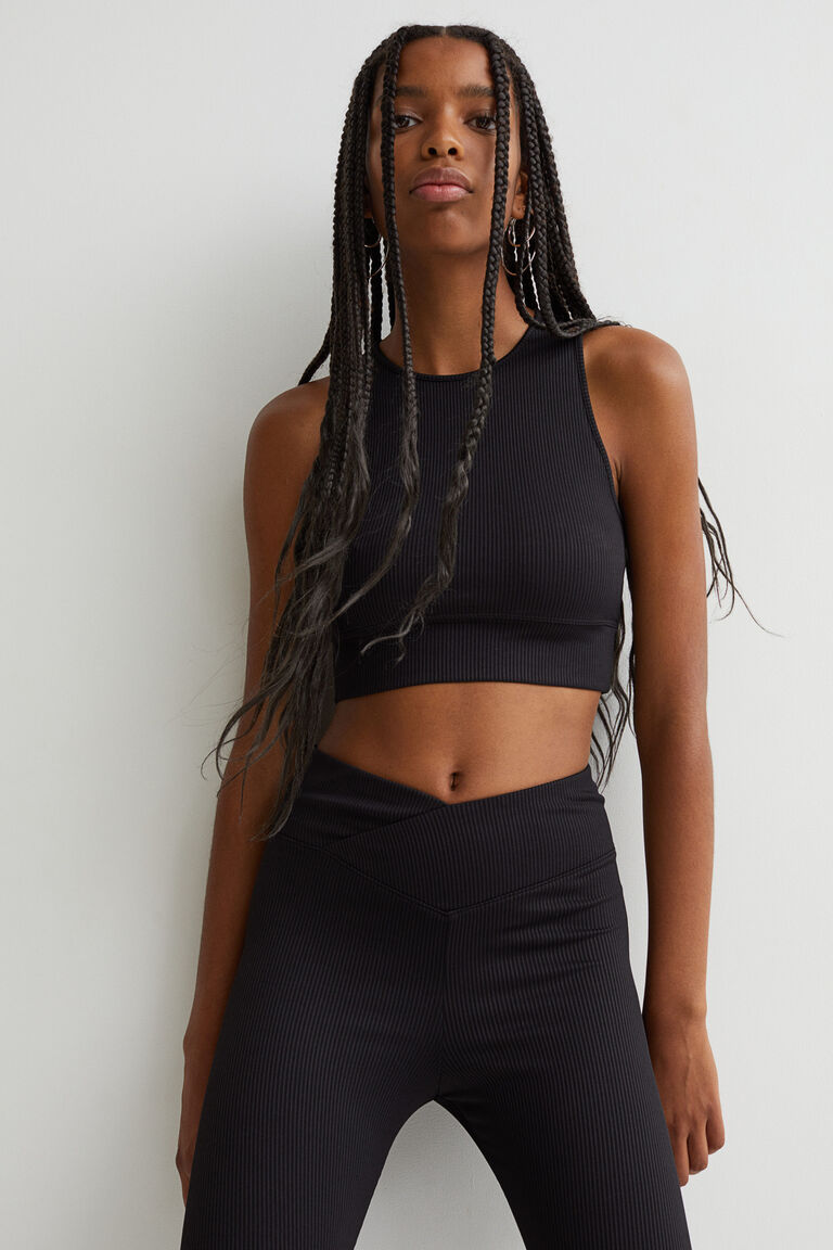 Ribbed sleeveless top