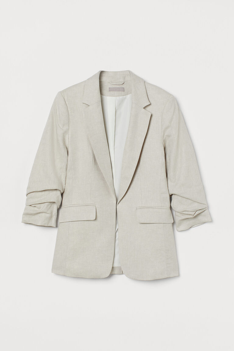 Linen-blend jacket