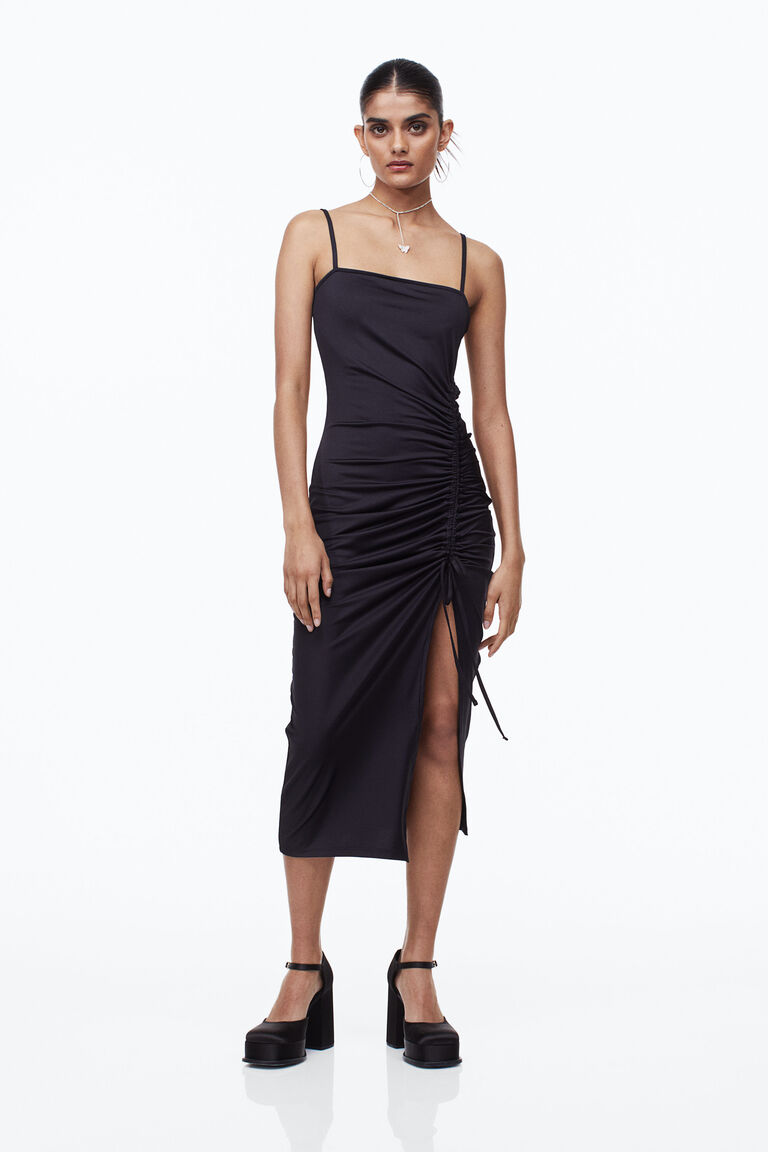 Drawstring-detail Bodycon Dress