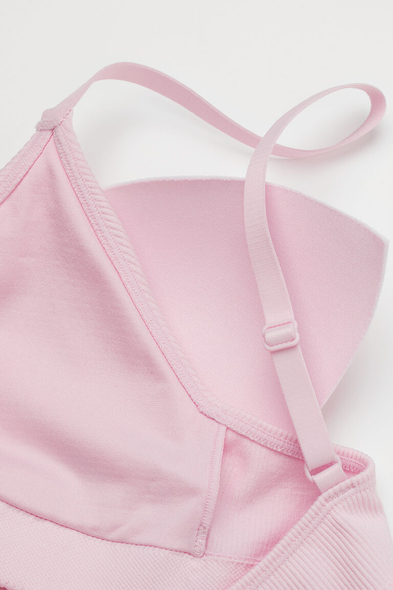 Seamless padded jersey bra