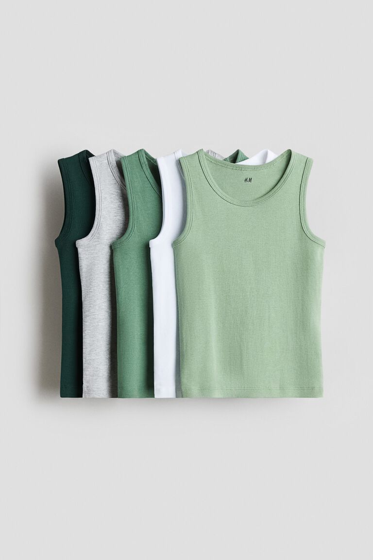 5-pack cotton vest tops