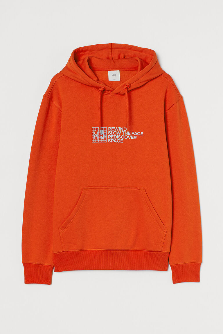 Printed hooded top