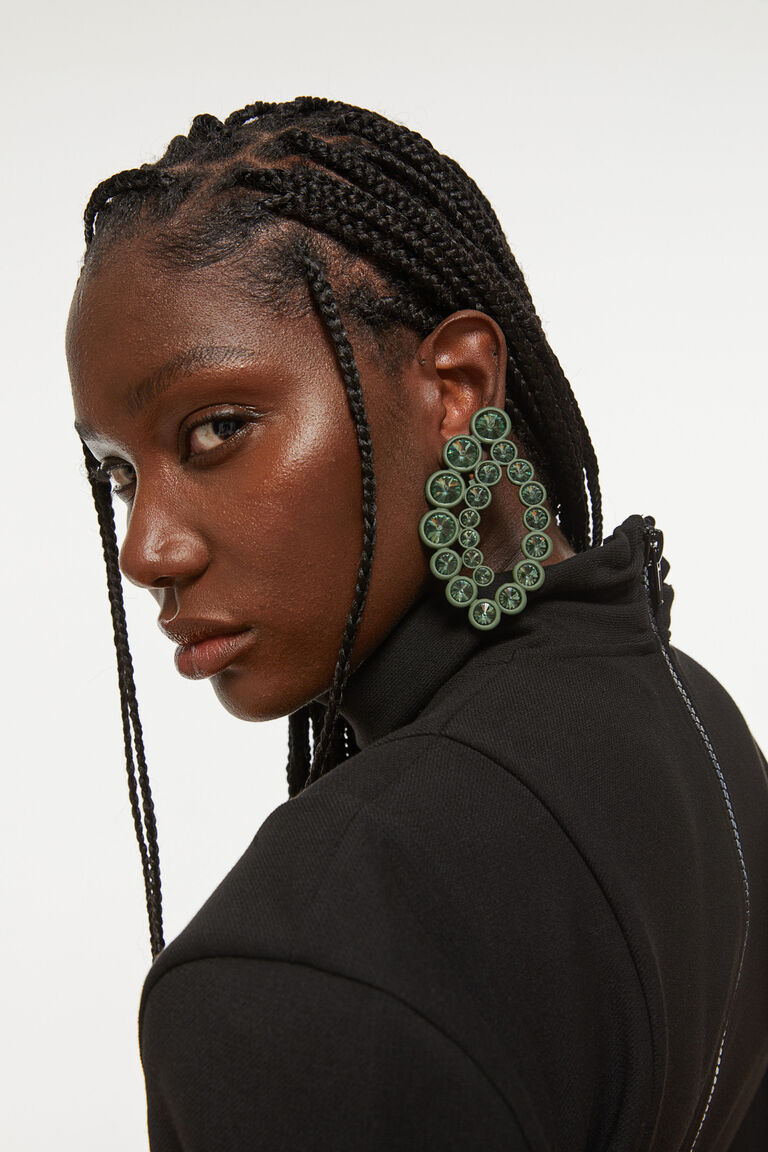 Defined-shoulder dress