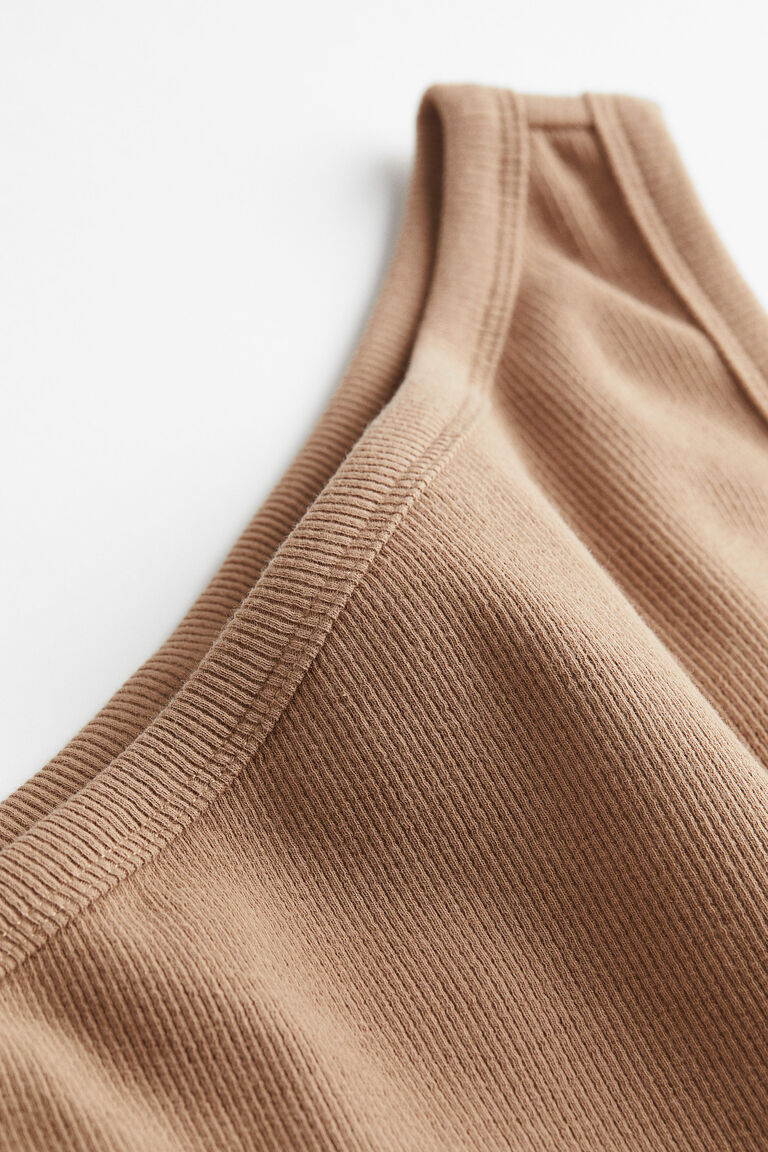 Ribbed one-shoulder top