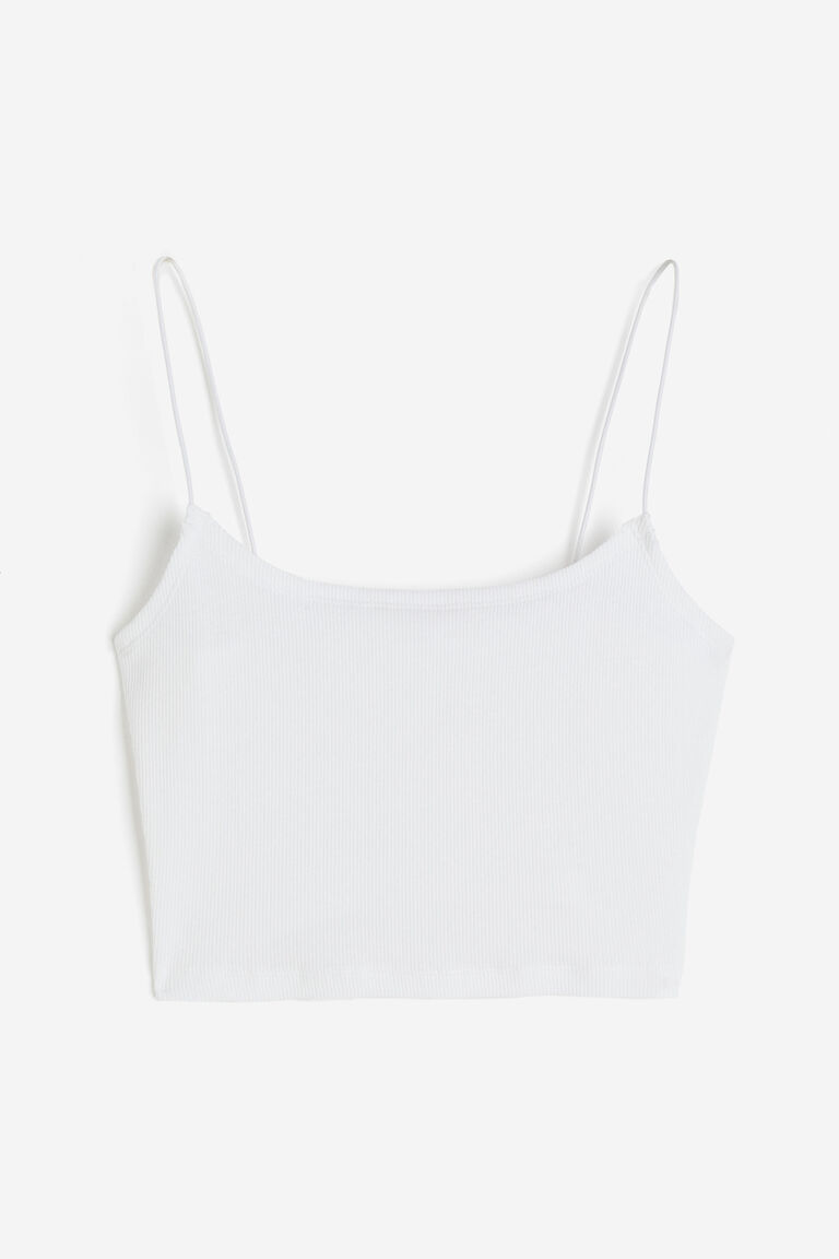 Cropped strappy top