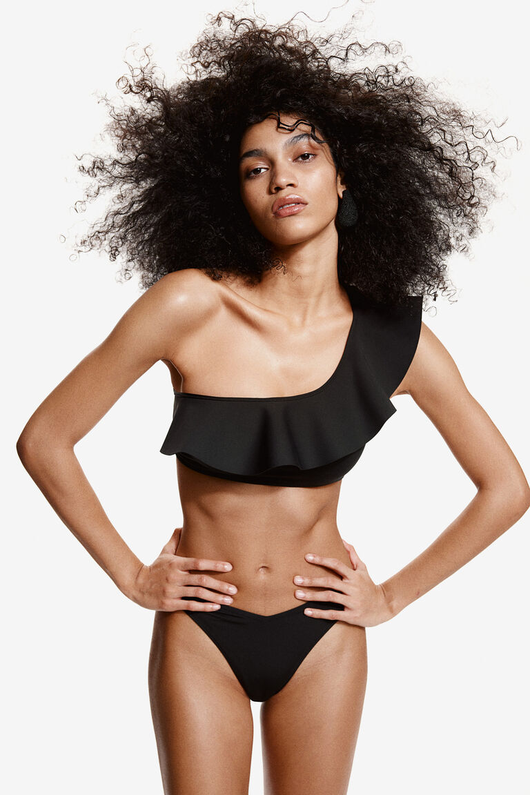 Padded One Shoulder Bikini Top
