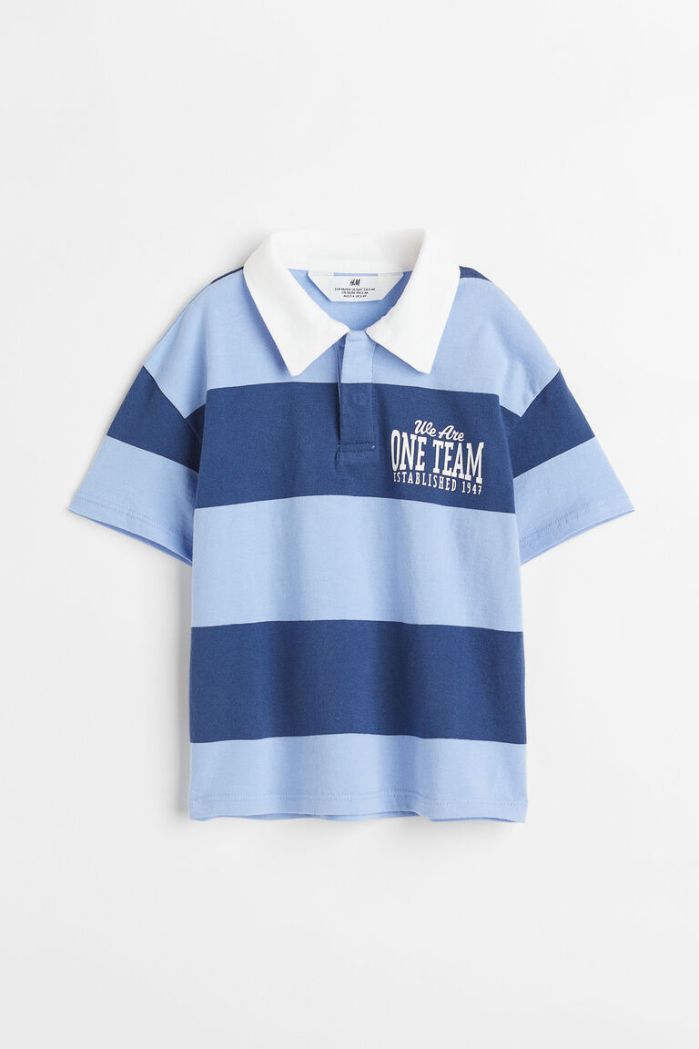 Oversized cotton rugby shirt