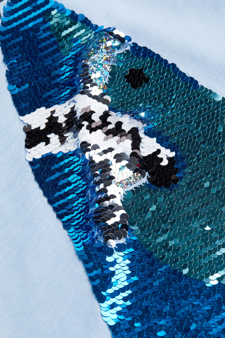 Interactive-motif T-shirt