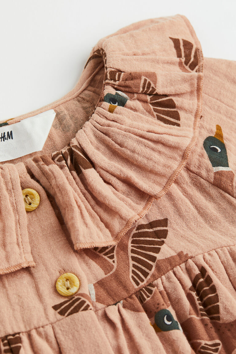 Flounced muslin dress