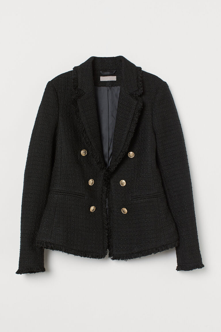 Textured wool-blend jacket