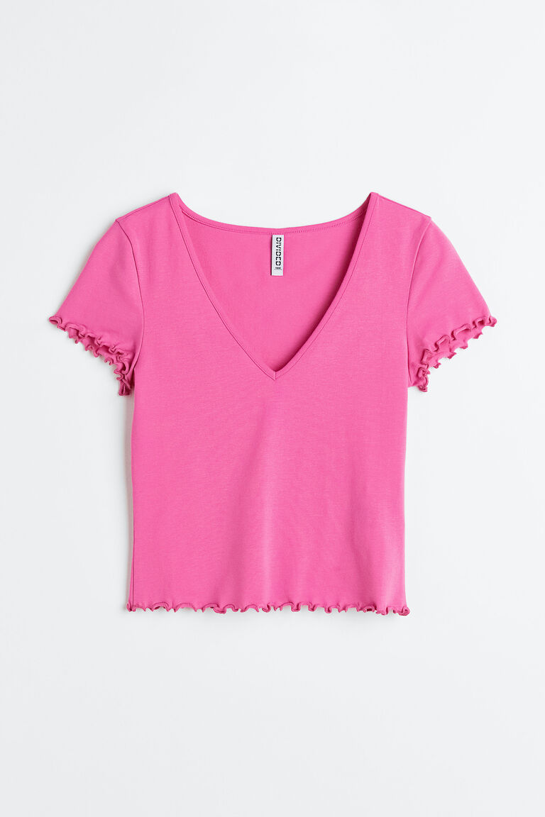 V-neck cropped top
