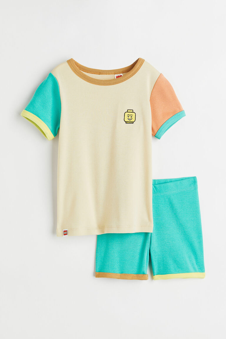 Printed cotton jersey pyjamas