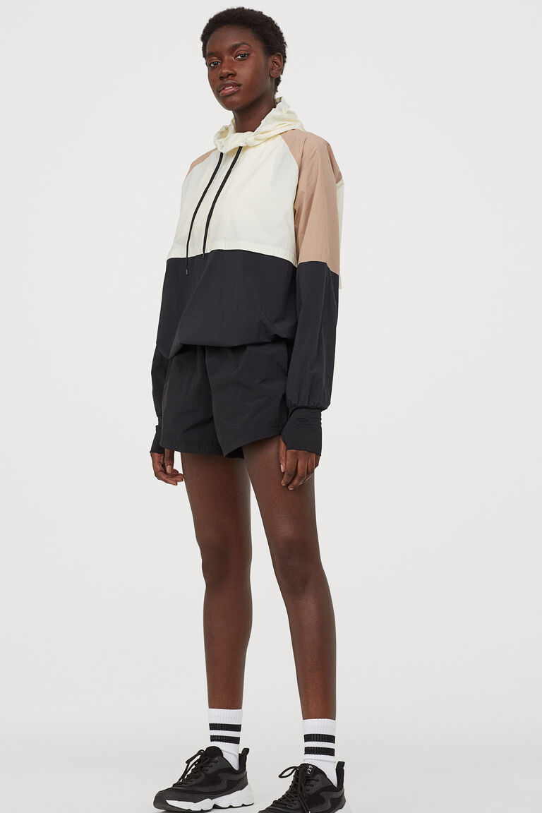 Nylon sports popover jacket