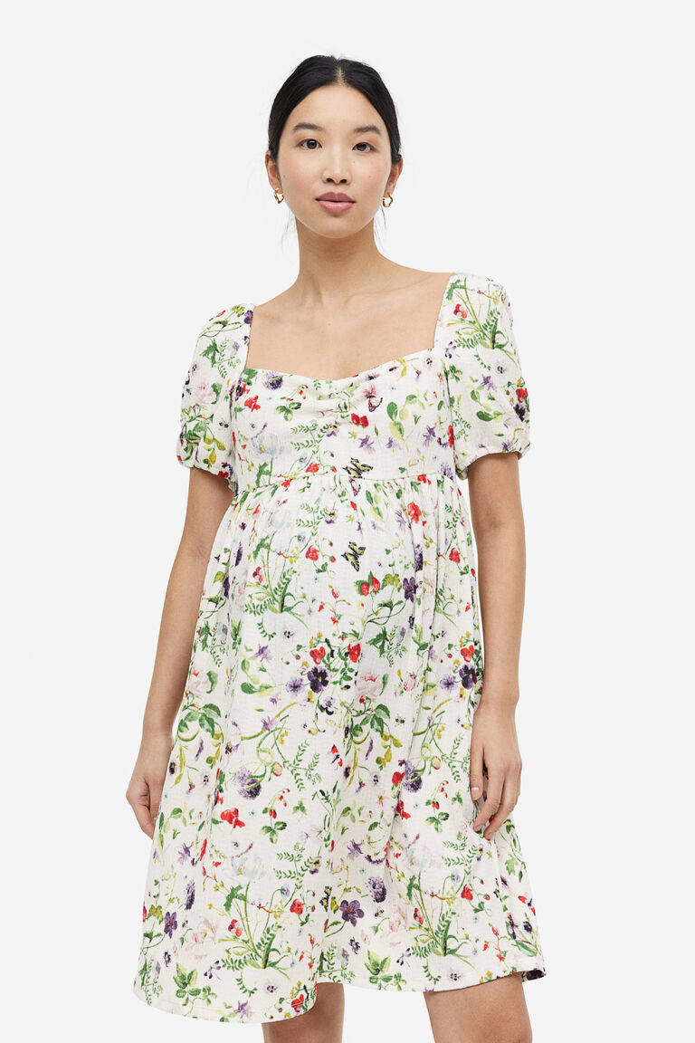 MAMA Puff-sleeved dress