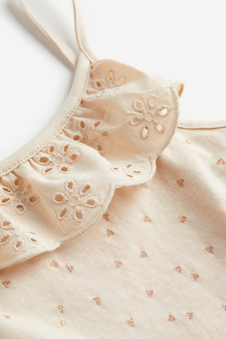 Flounce-trimmed strappy top