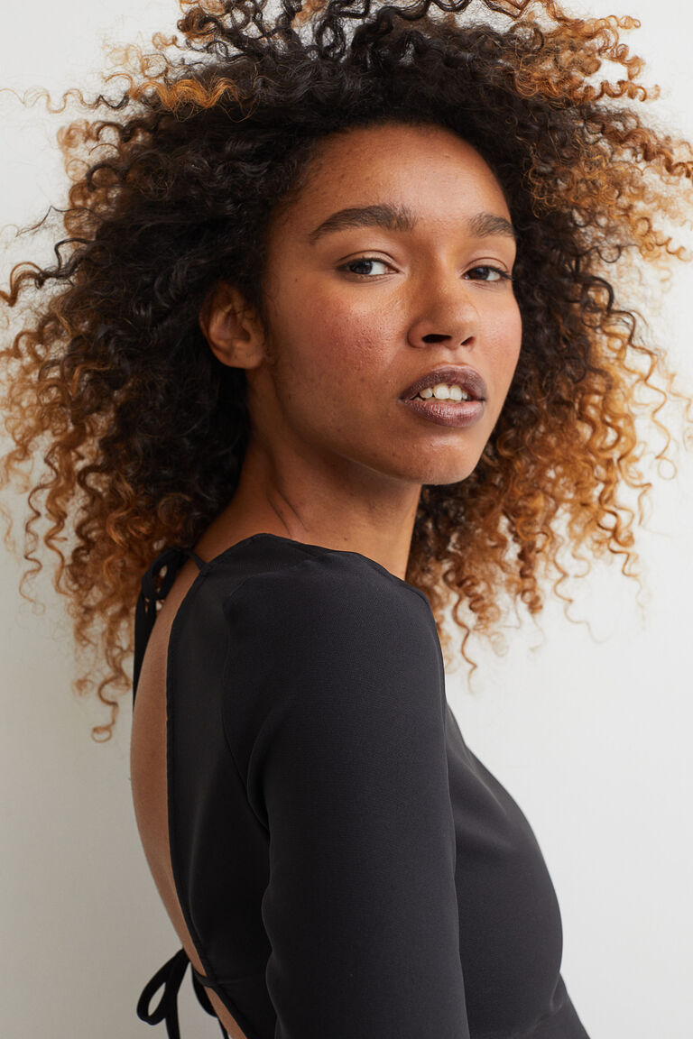 Open-back cropped top