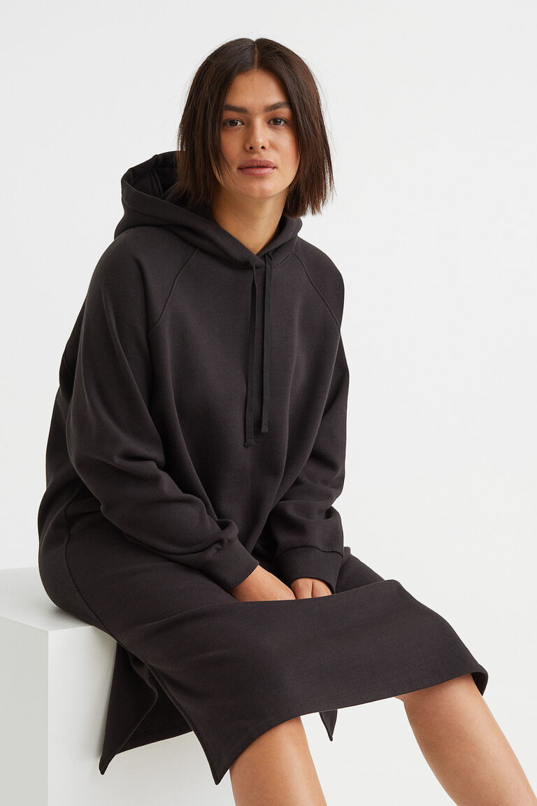 Hooded sweatshirt dress
