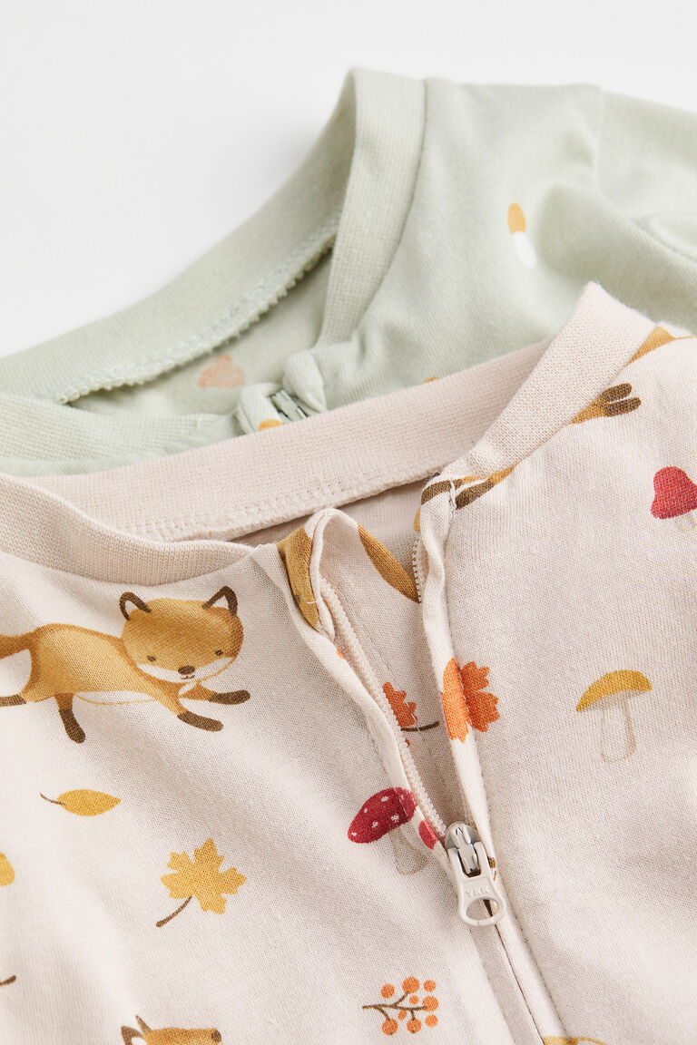 2-pack patterned cotton pyjamas
