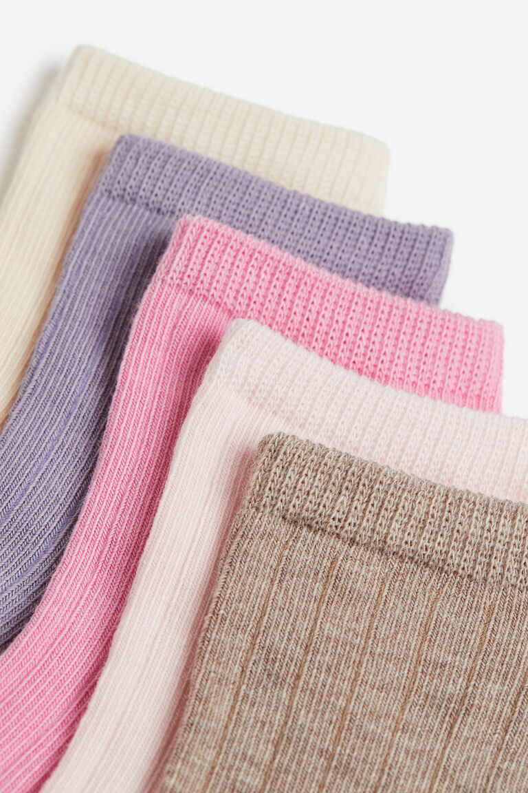 5-pack textured-knit socks