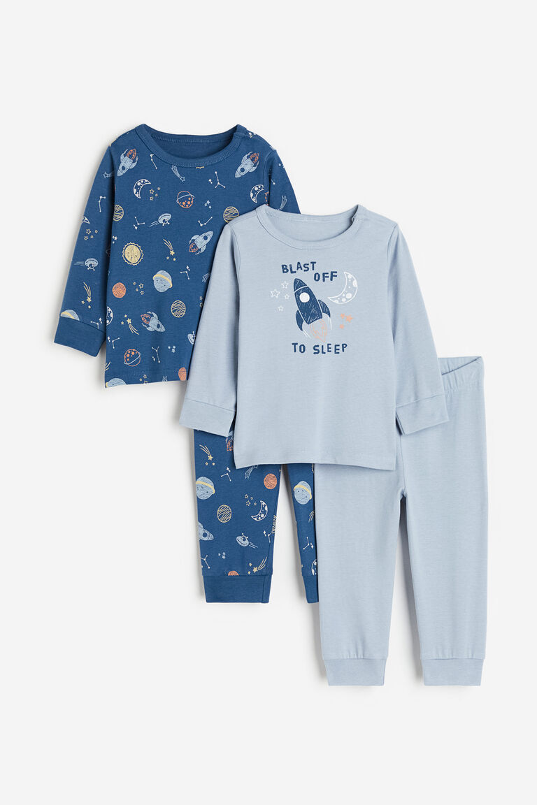 2-pack printed cotton pyjamas