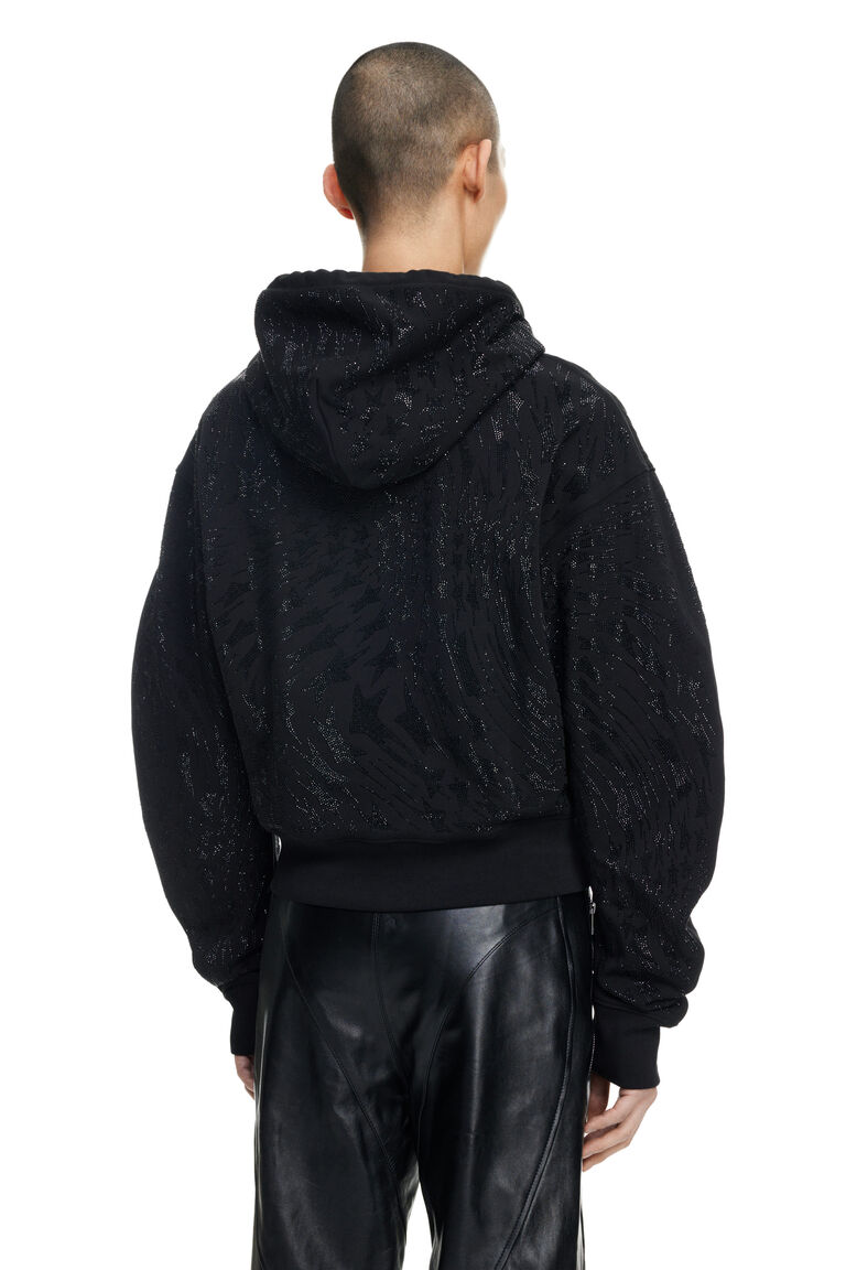 Rhinestone-embellished hoodie