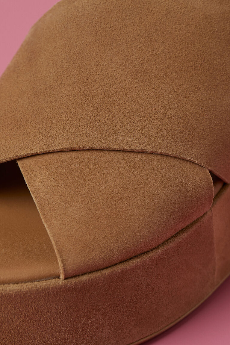 Suede platform sandals