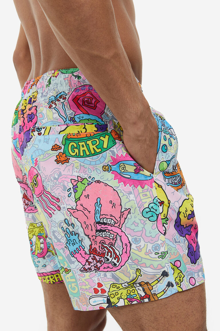 Printed swim shorts