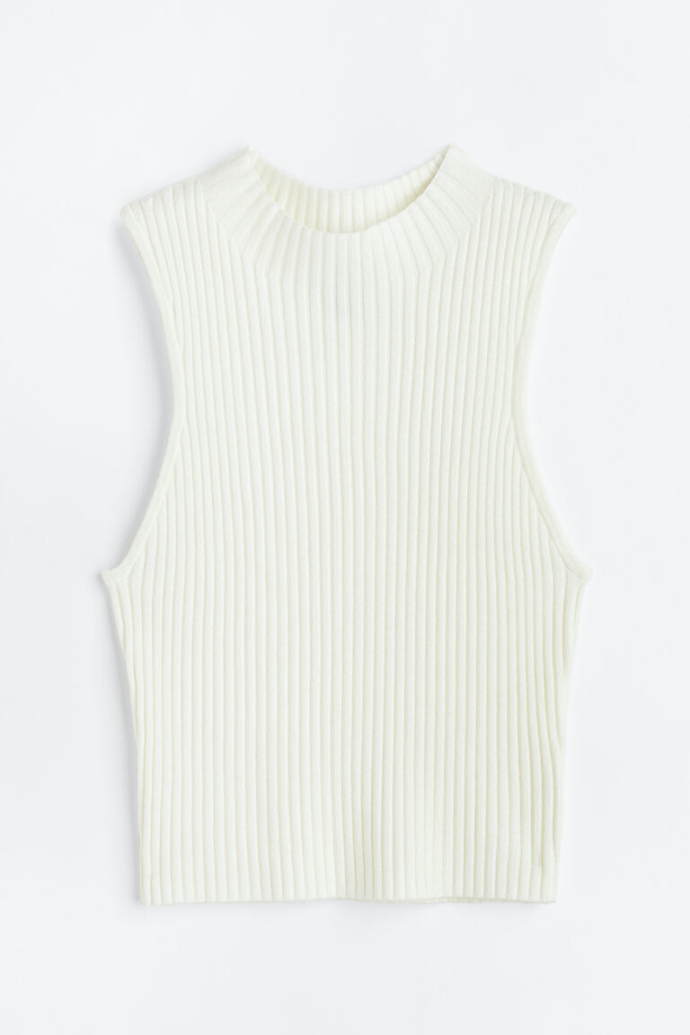 Rib-knit vest top