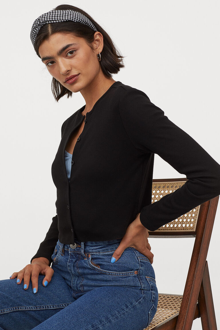 Long-sleeved jersey top