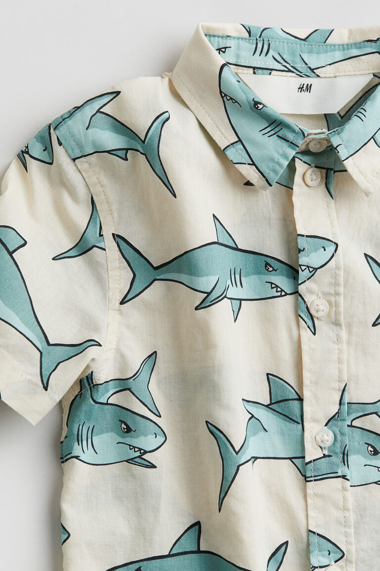 Patterned cotton shirt
