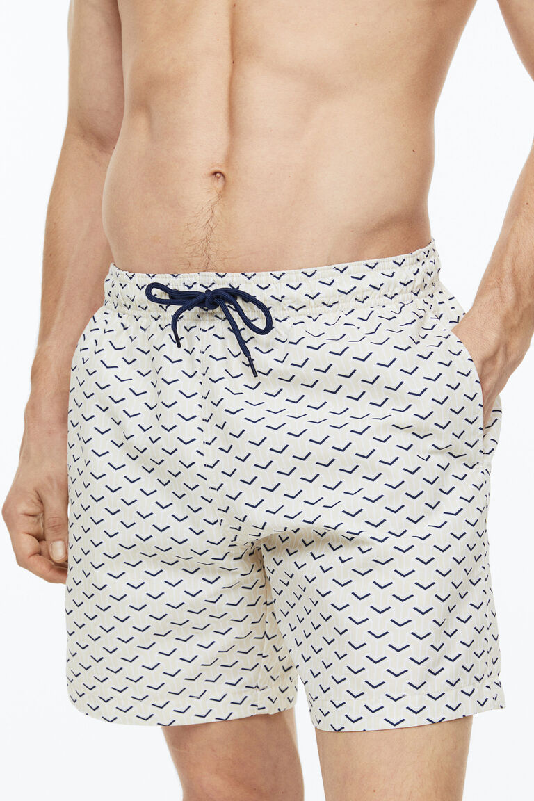 Patterned swim shorts