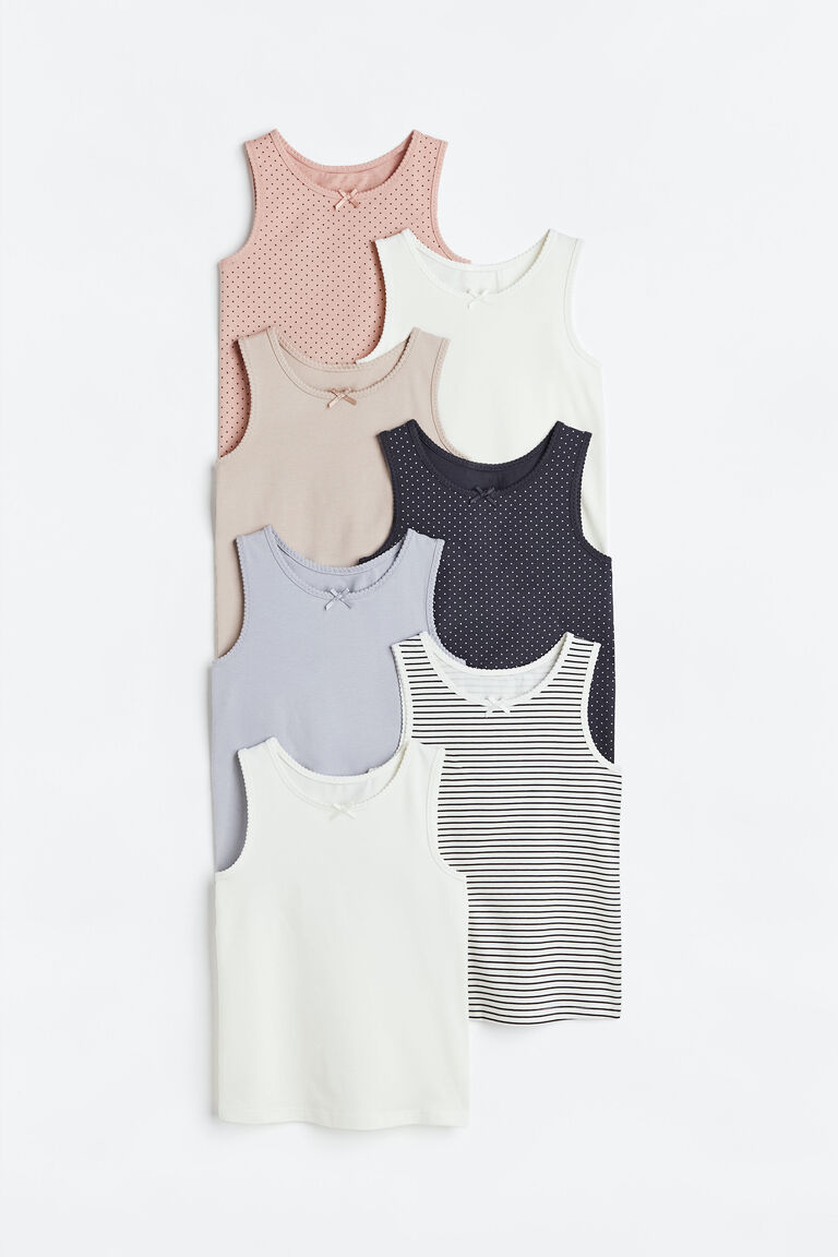 7-pack cotton vest tops