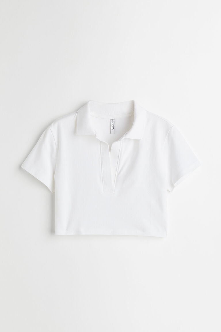 Collared cropped top