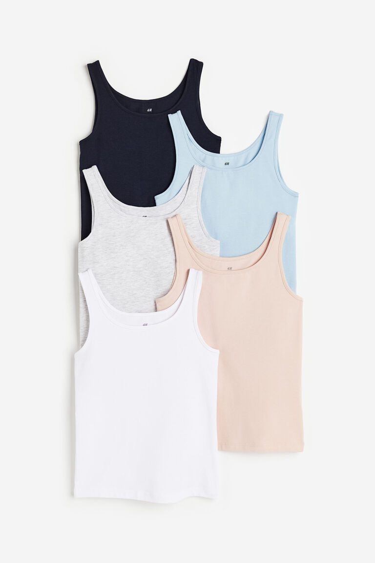5-pack cotton vest tops