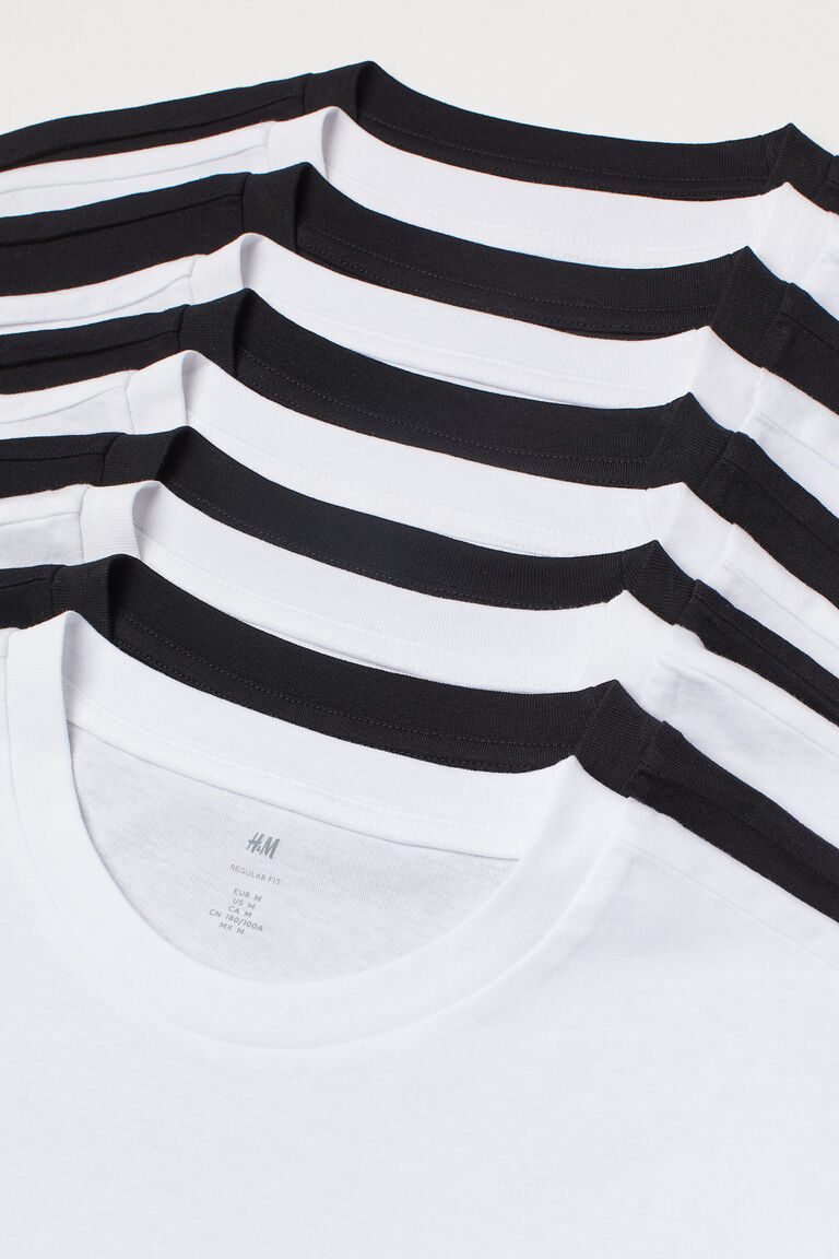 10-pack Regular Fit Round-neck T-shirts