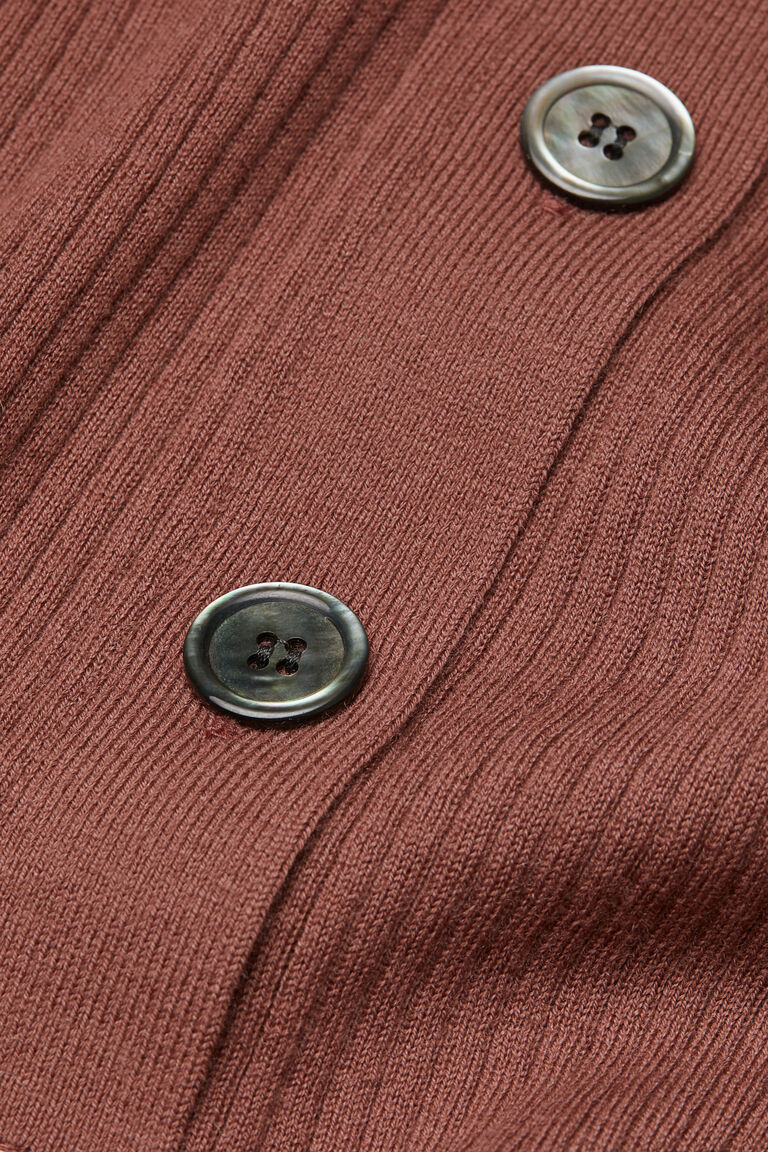 Ribbed wool cardigan