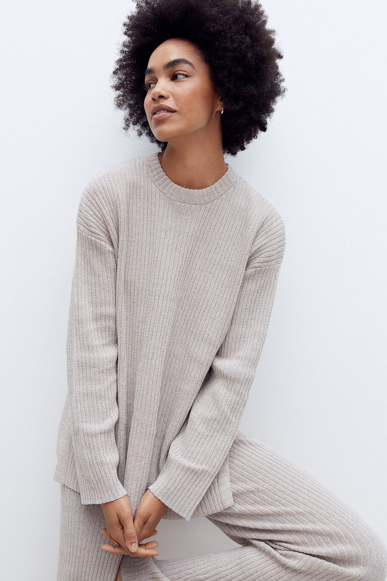 Rib-knit jumper