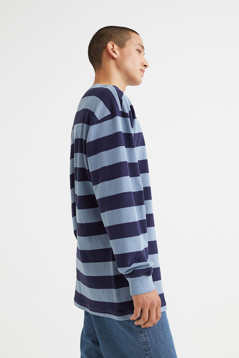 Oversized Fit Long-sleeved piqué top
