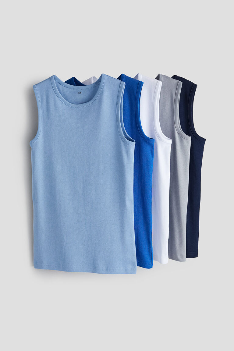 5-pack cotton vest tops