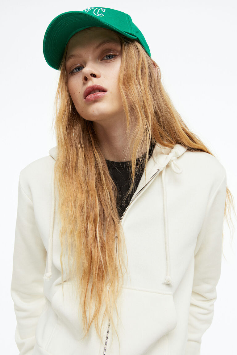 Short zip-through hoodie