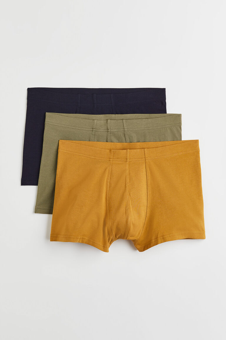 3-pack short cotton trunks