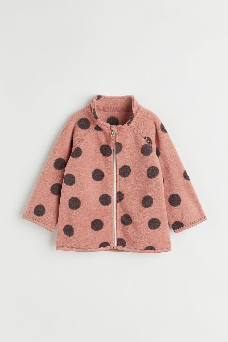 Patterned fleece jacket