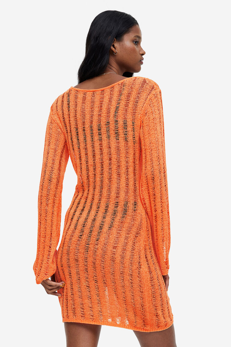 Textured-knit dress