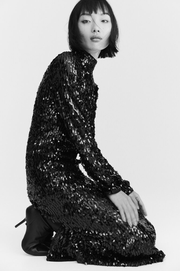 Long sequined dress