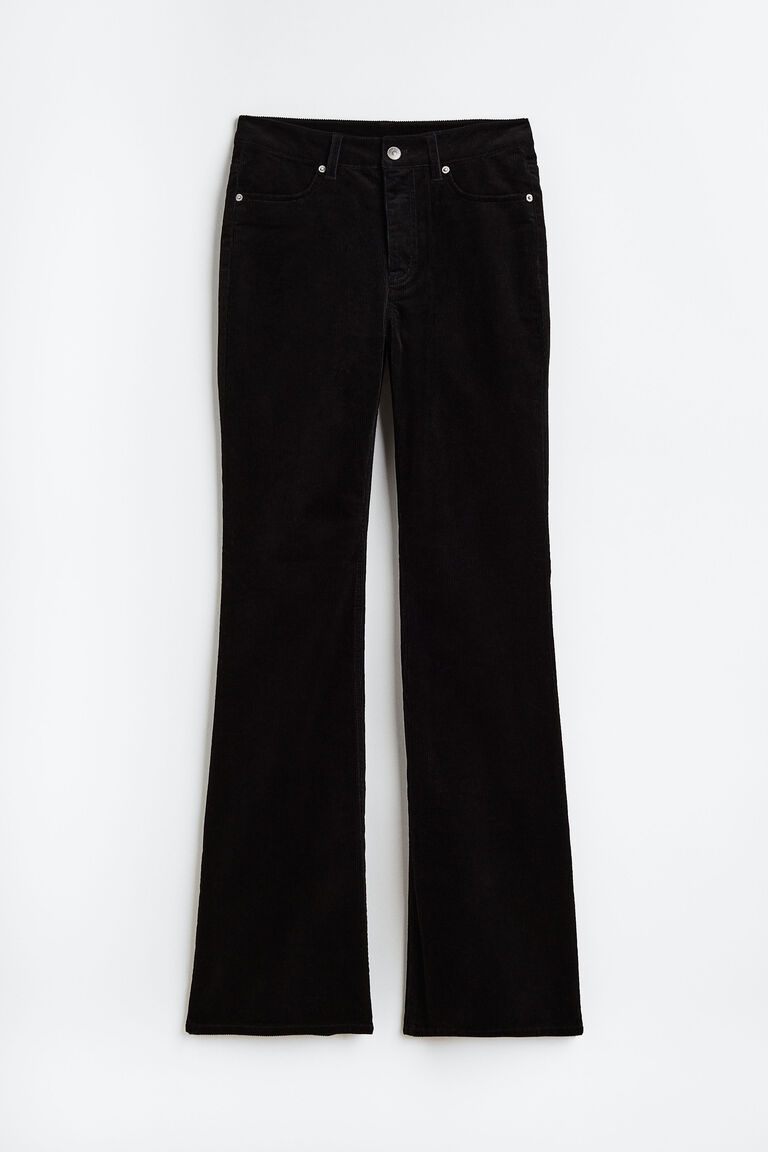 Flared corduroy trousers