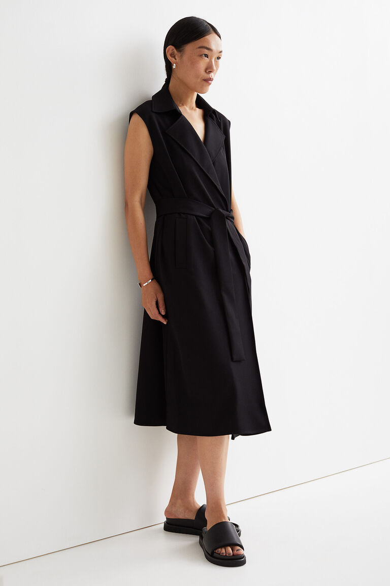 Knee-length jacket dress