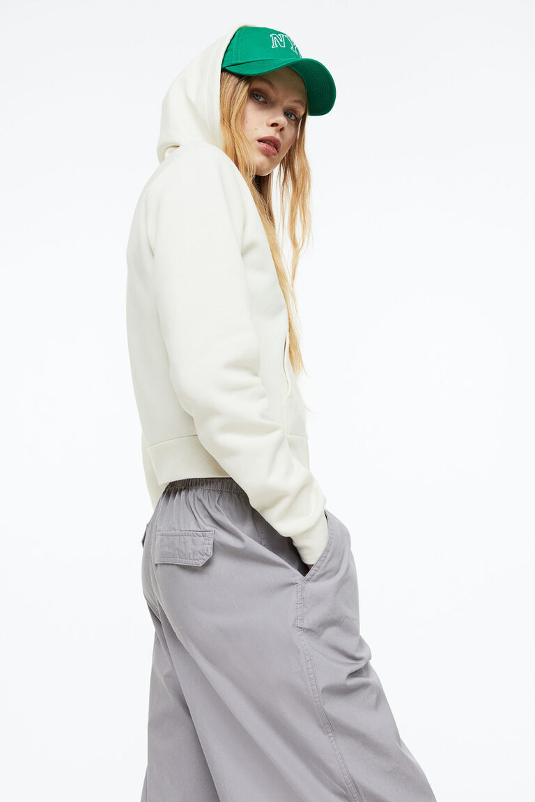 Short zip-through hoodie