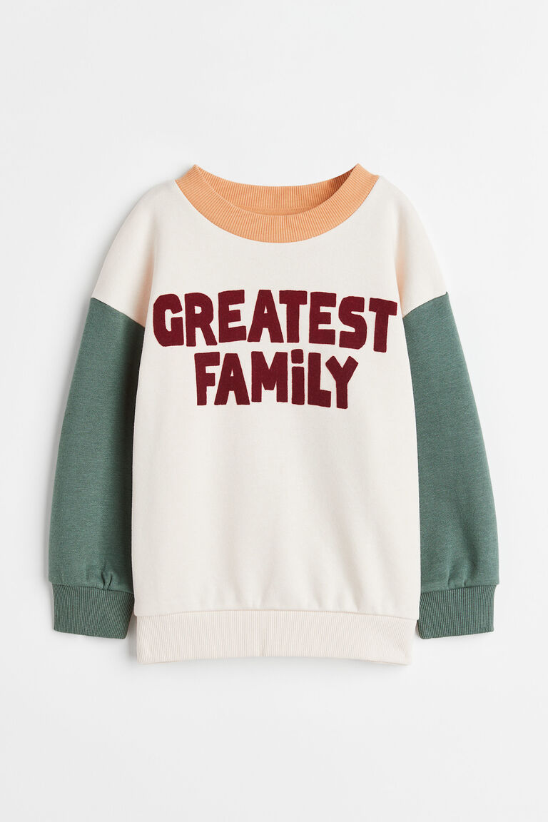 Oversized flock-print sweatshirt