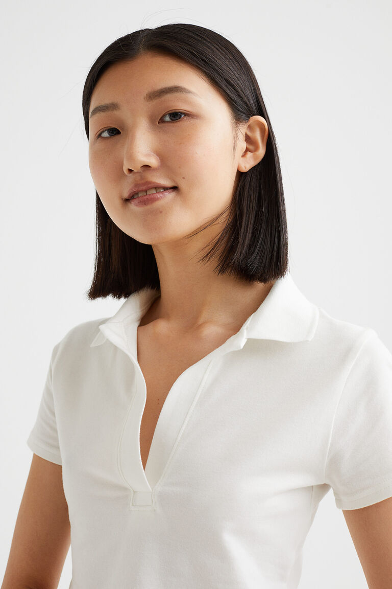 Collared cropped top