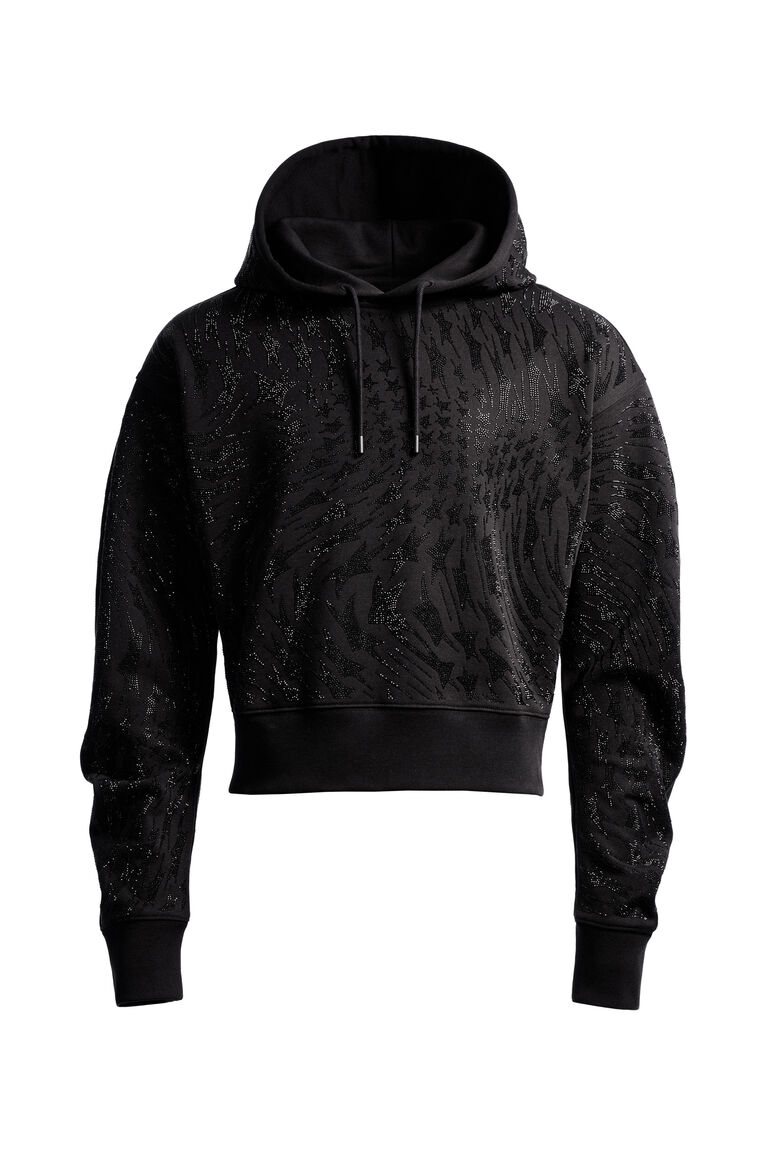 Rhinestone-embellished hoodie